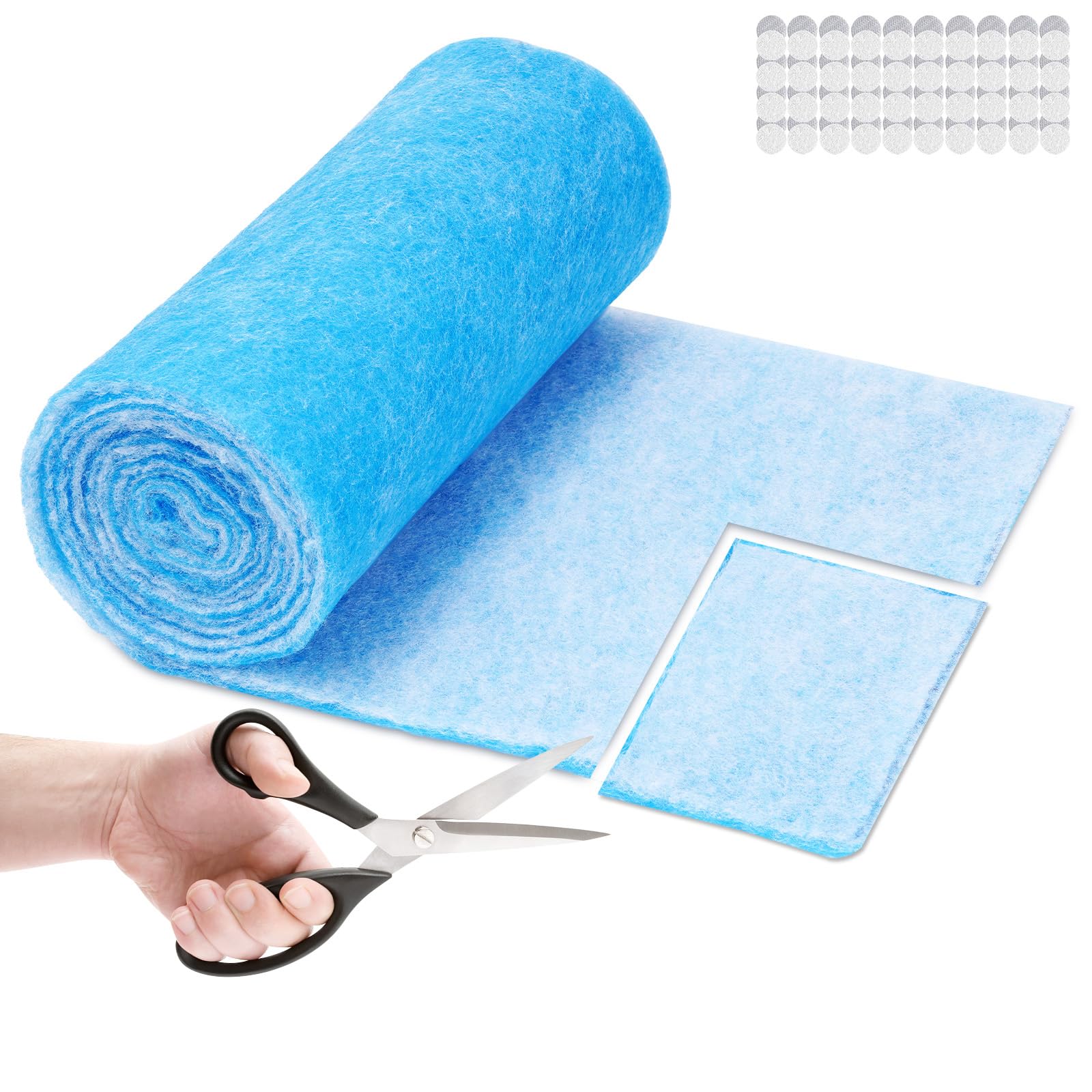 Air Vent Filters Roll, Large 120" x 12" Cut to Size 50+ Filters, MERV 8 ...