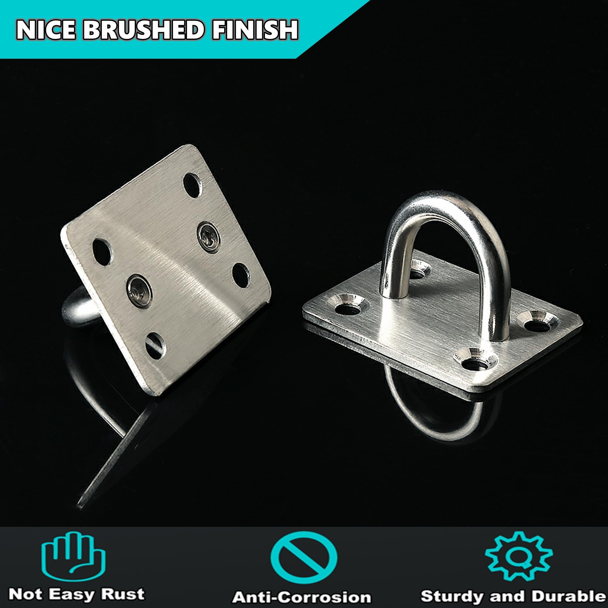 Eye Hook AOOTOOSPORT Stainless Steel Ceiling Hook M5 Suspension Ceiling ...