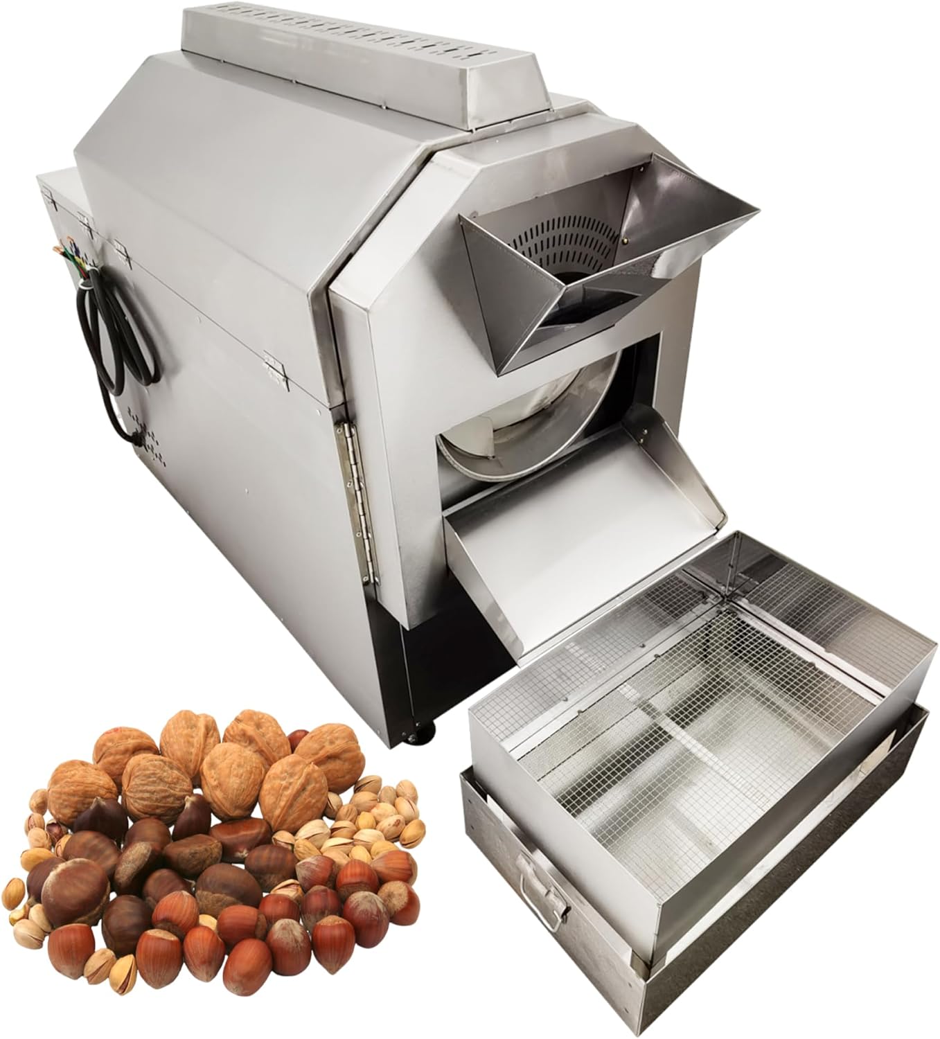 Amazon.com: EQCOTWEA Commercial Roaster Machine 55LB Drum Rotary ...