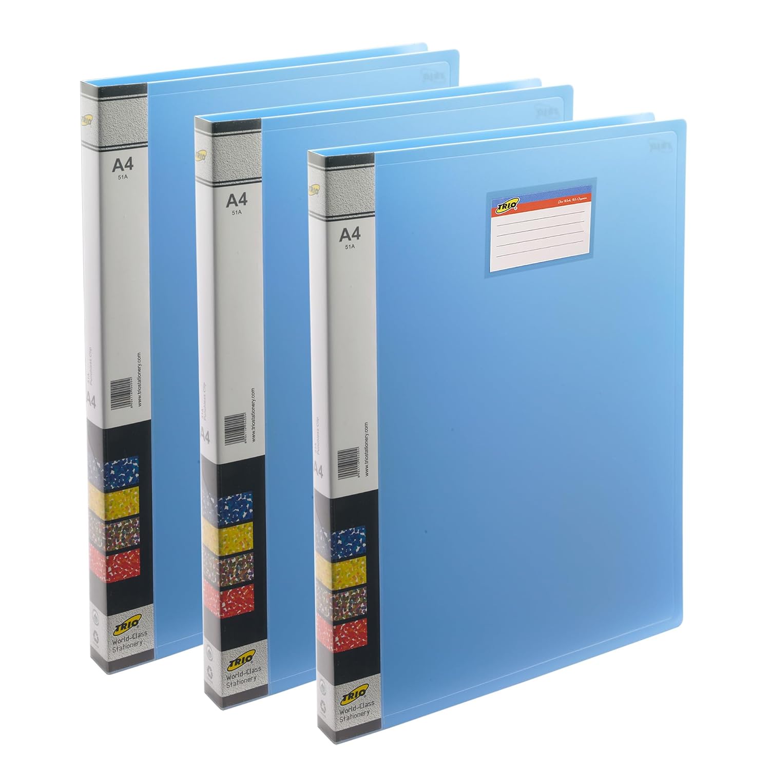 Trio Clip Files - Punchless A4 Size Lever Clip -Grey Pack of- 3 ...