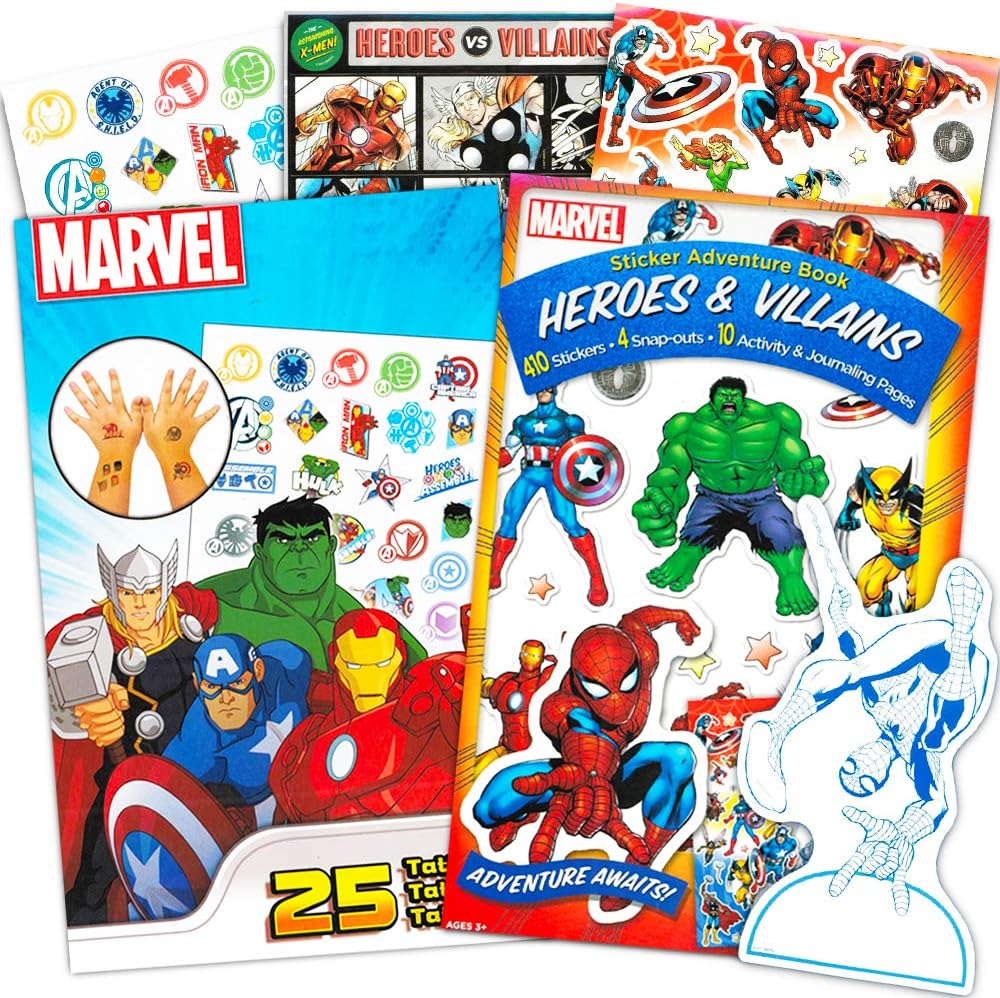 Amazon.com: Marvel Comics Avengers Fun Set Avengers Stickers & Avengers ...