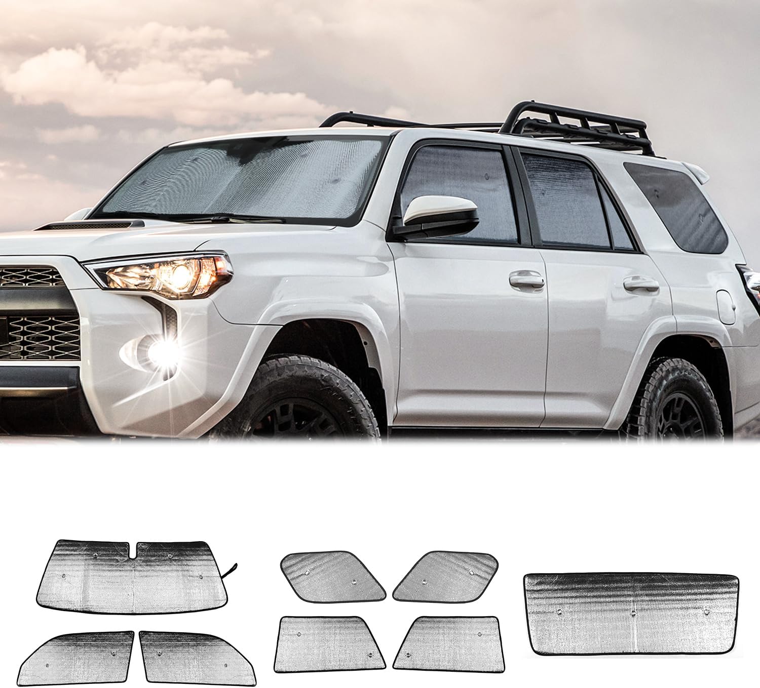 Amazon.com: Hoolcar Windshield Sunshade Front & Side & Rear Window Sun ...