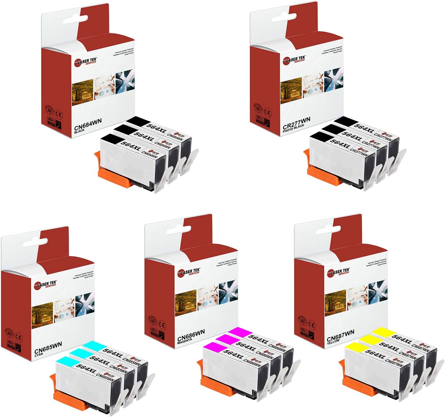 Amazon.com: Laser Tek Services Compatible Ink Cartridge Replacement for ...