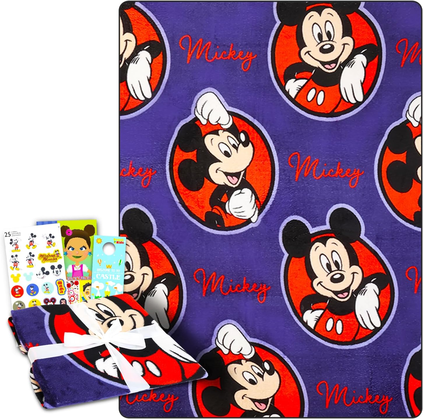 Amazon.com: Mickey Mouse Fleece Blanket Set - Bundle with Soft Mickey ...