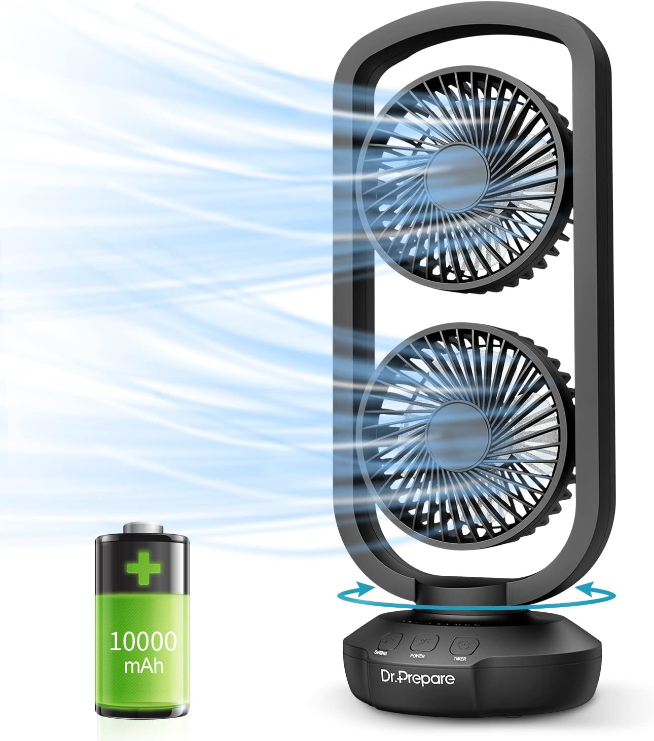 Amazon.com: WuayMiy 11 inch Tower Fan Personal 2 in 1 Bladeless Table ...