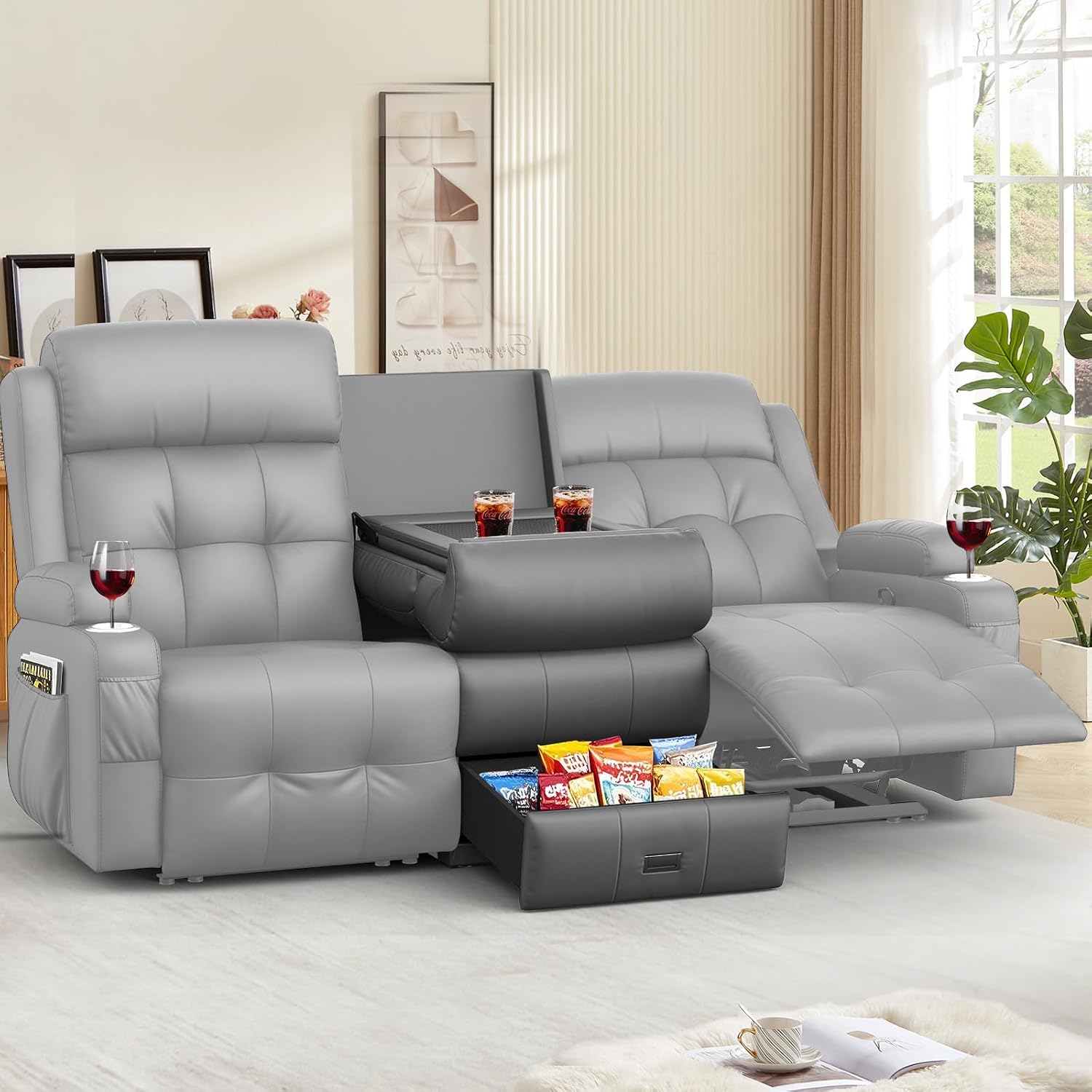 Amazon.com: Furgatti Middle Seat for Multiple Seats Reclining Couch ...