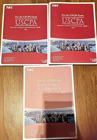 Amazon.co.jp: USCPA BAR TAC テキスト問題集 2024年版 : ホーム＆キッチン