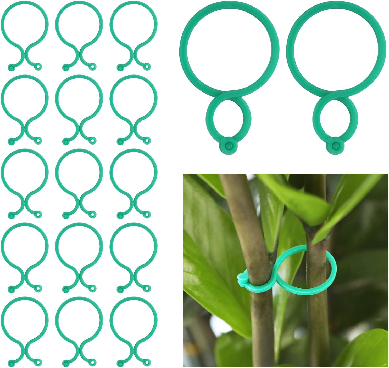 Amazon.com : KINGLAKE GARDEN Plant Support Clips, 200 Pcs Plant Twist ...
