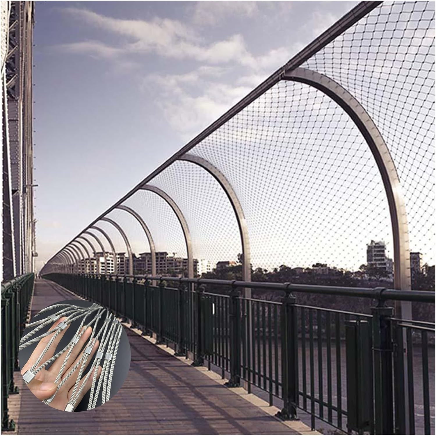 Amazon.com: Stainless steel 304 wire rope mesh, rope safety net, 304 ...