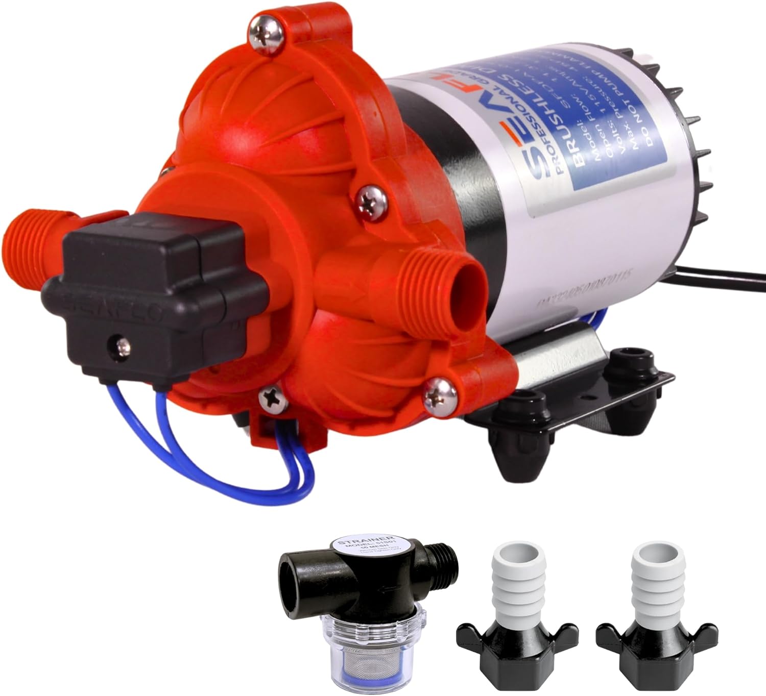 SEAFLO 33W Series 115V AC, 3.0 GPM, 45 PSI Brushless Automatic Demand ...