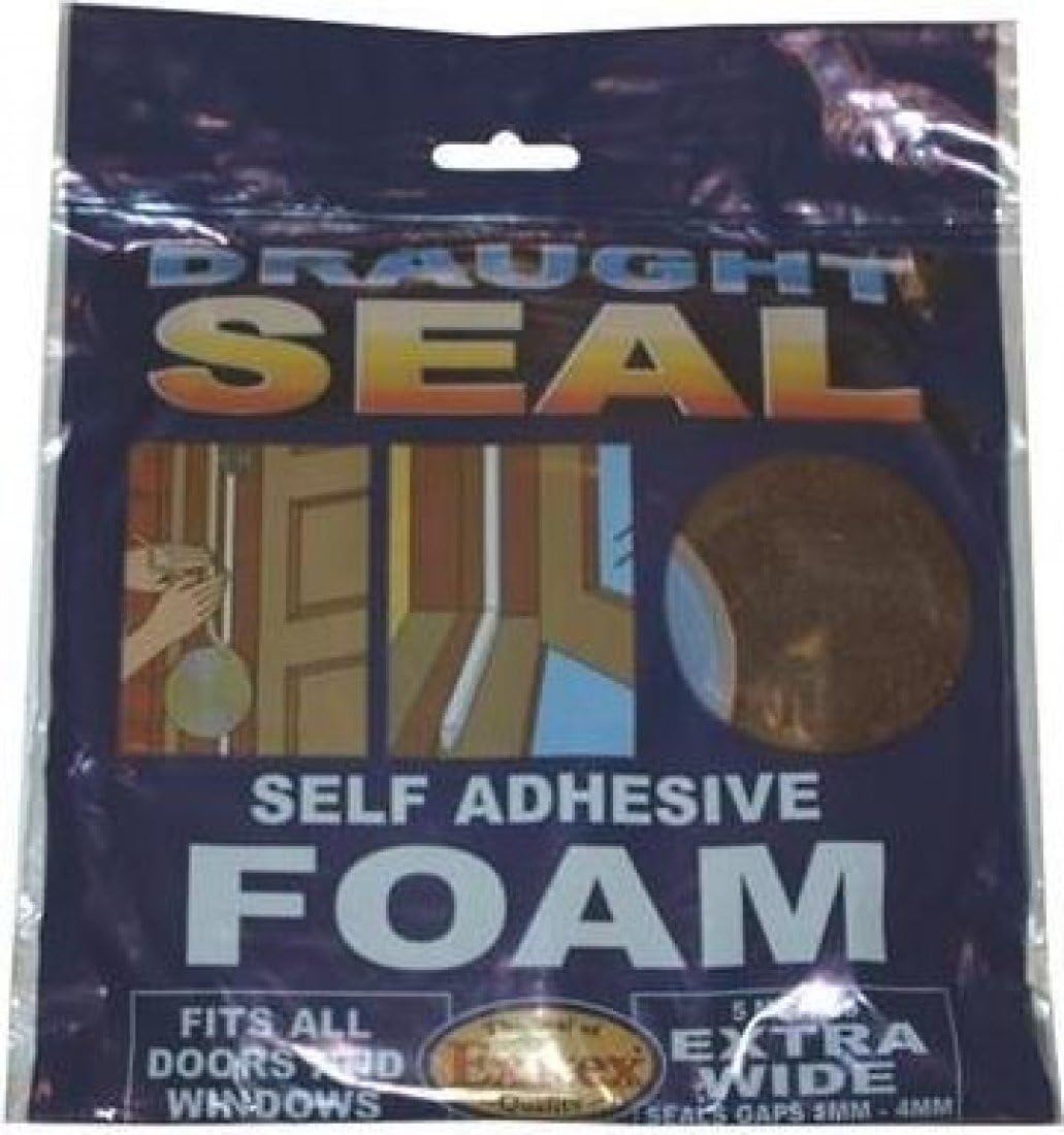 Exitex Self-Adhesive Extra Wide Foam Draught Excluder Brown : Amazon.co.uk