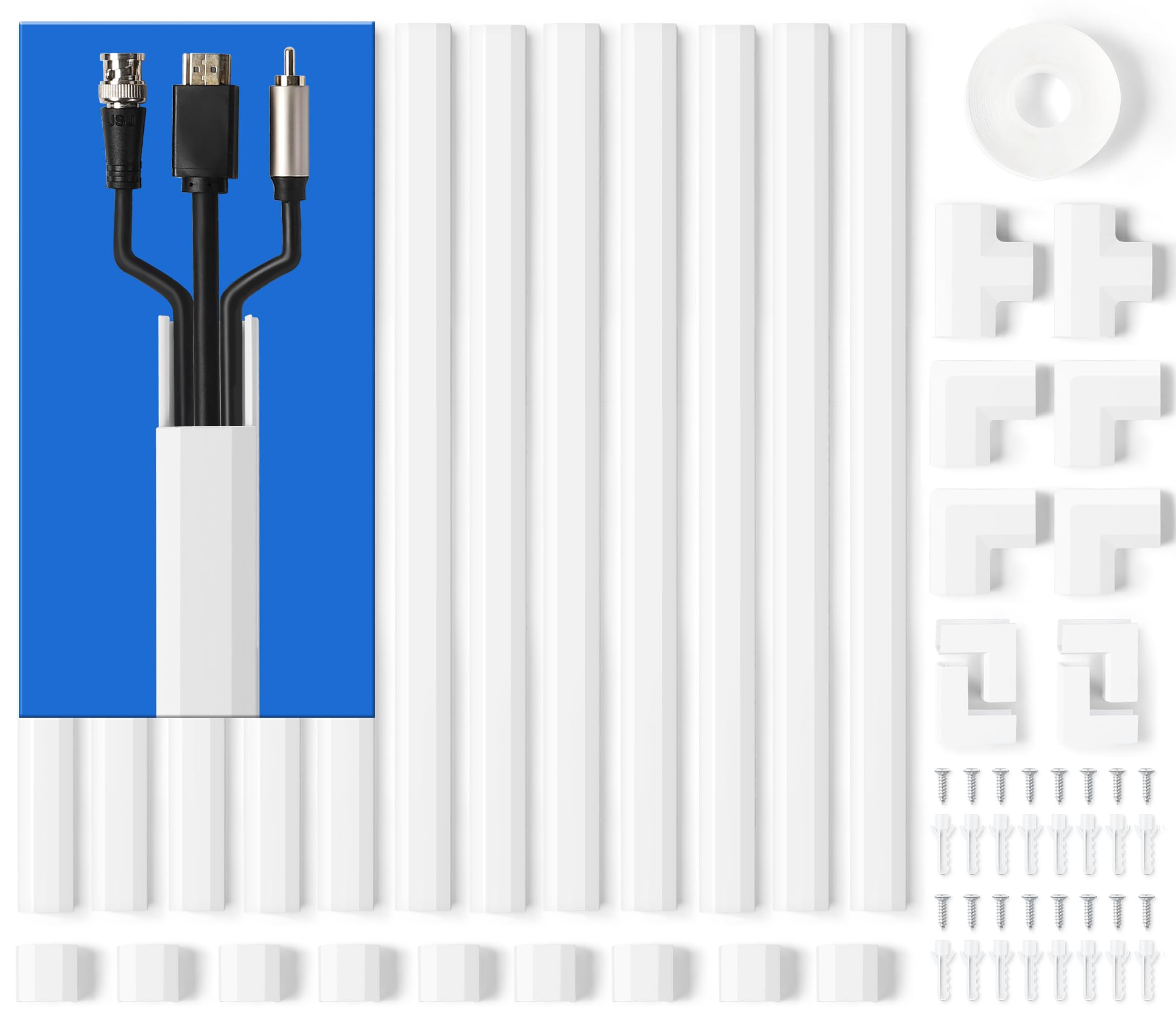 Amazon.com: 204in Wall Cable Hider, Cord Hider to Hide 2-3 Cords, TV ...