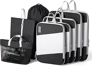 Amazon.com: Packing Cubes for Travel, DIMJ Large Capacity Compression ...