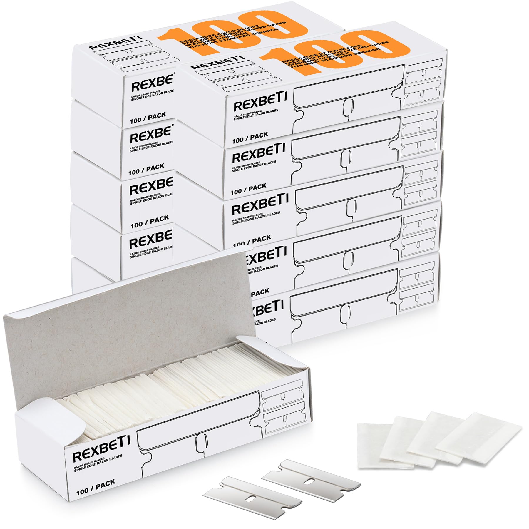 Amazon.com: REXBETI 1000PCS Single Edge Razor Blades, Industrial Razor ...