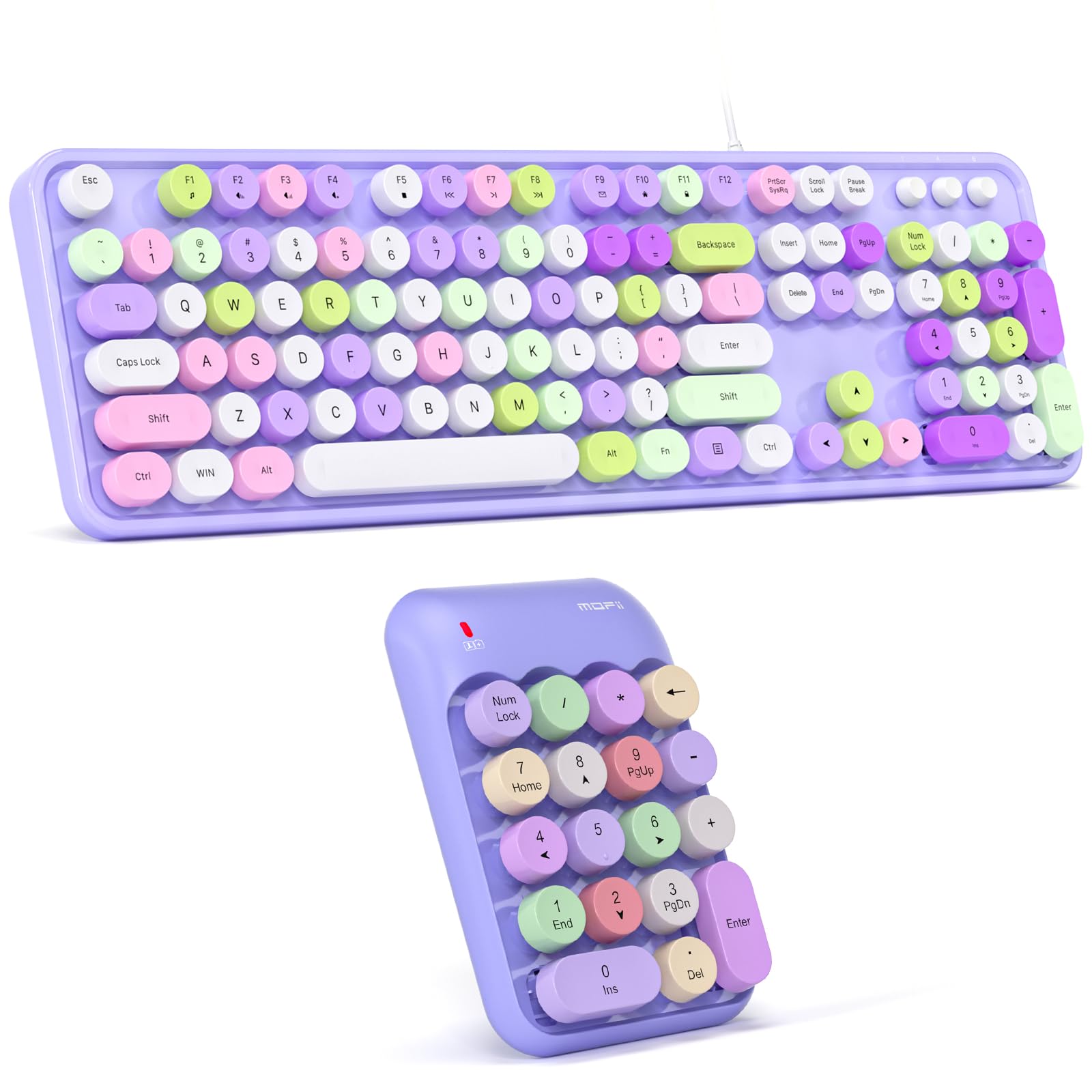 Amazon.com: MOWUX Computer Keyboard Wired/Wireless Number Pads,Plug and ...