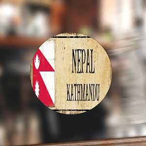Amazon.com: Swavecat Nepal Round Stickers Labels Kathmandu Vinyl Round ...