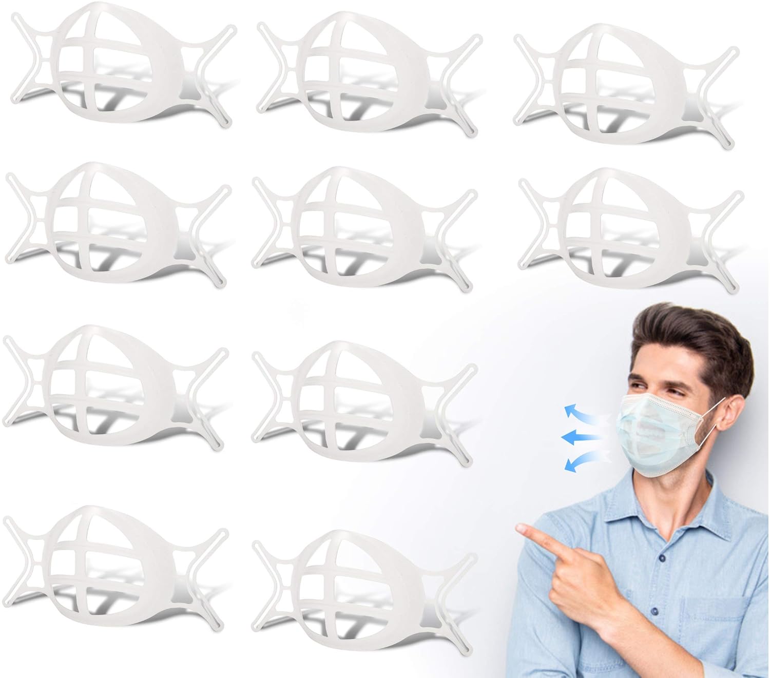 10 Pack 3D Inner Support Bracket for Face Mask with Nepal | Ubuy