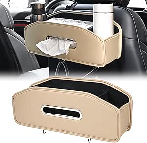 Amazon.com: JEYODA Car Seat Back Organizer with 2 Drink Cup Holder,Car Tissue Holder and Storage ...