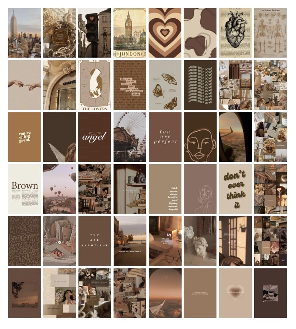 Brown Wall Posters Aesthetic Room Decor Posters For Room Decoration ...