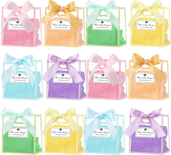 Amazon.com: Tenare 12 Pack Extra Small Plastic Gift Bags with Handles ...