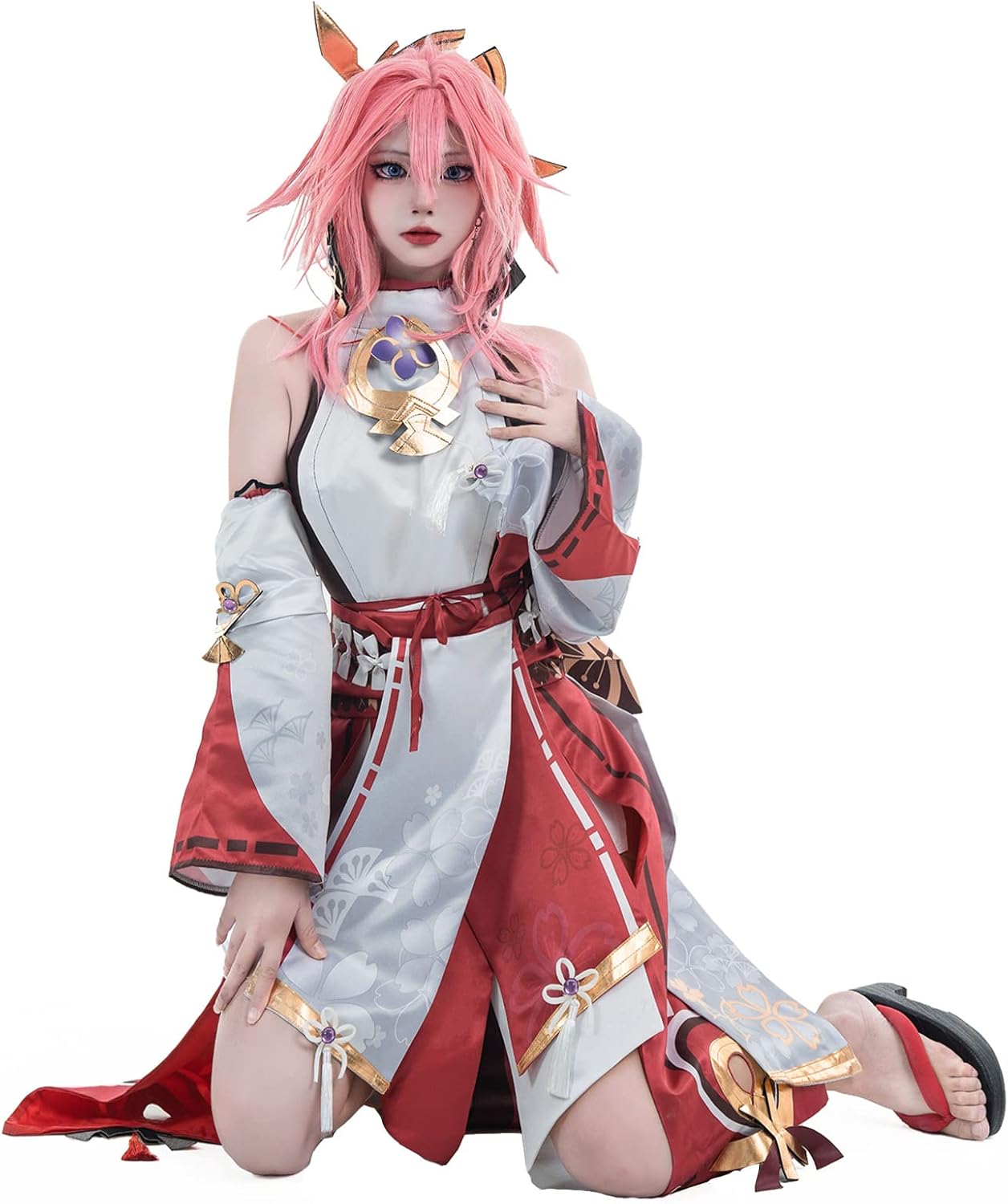 CR ROLECOS Yae Miko Cosplay for Genshin Impact Outfit Miko Cosplay ...