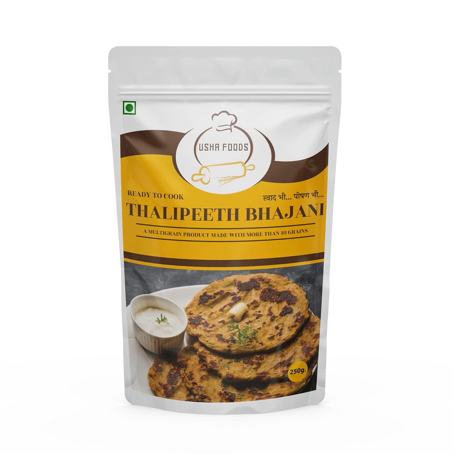 Usha Foods Thalipeeth Bhajani: Multigrain Paratha Flour | Roasted Multi ...