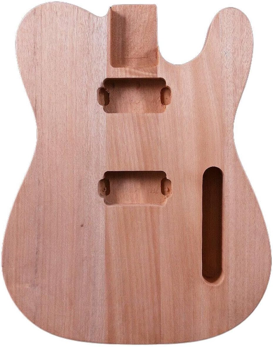 Amazon.com: Unfinished Electric Guitar Body Mahogany wood HH pickups ...