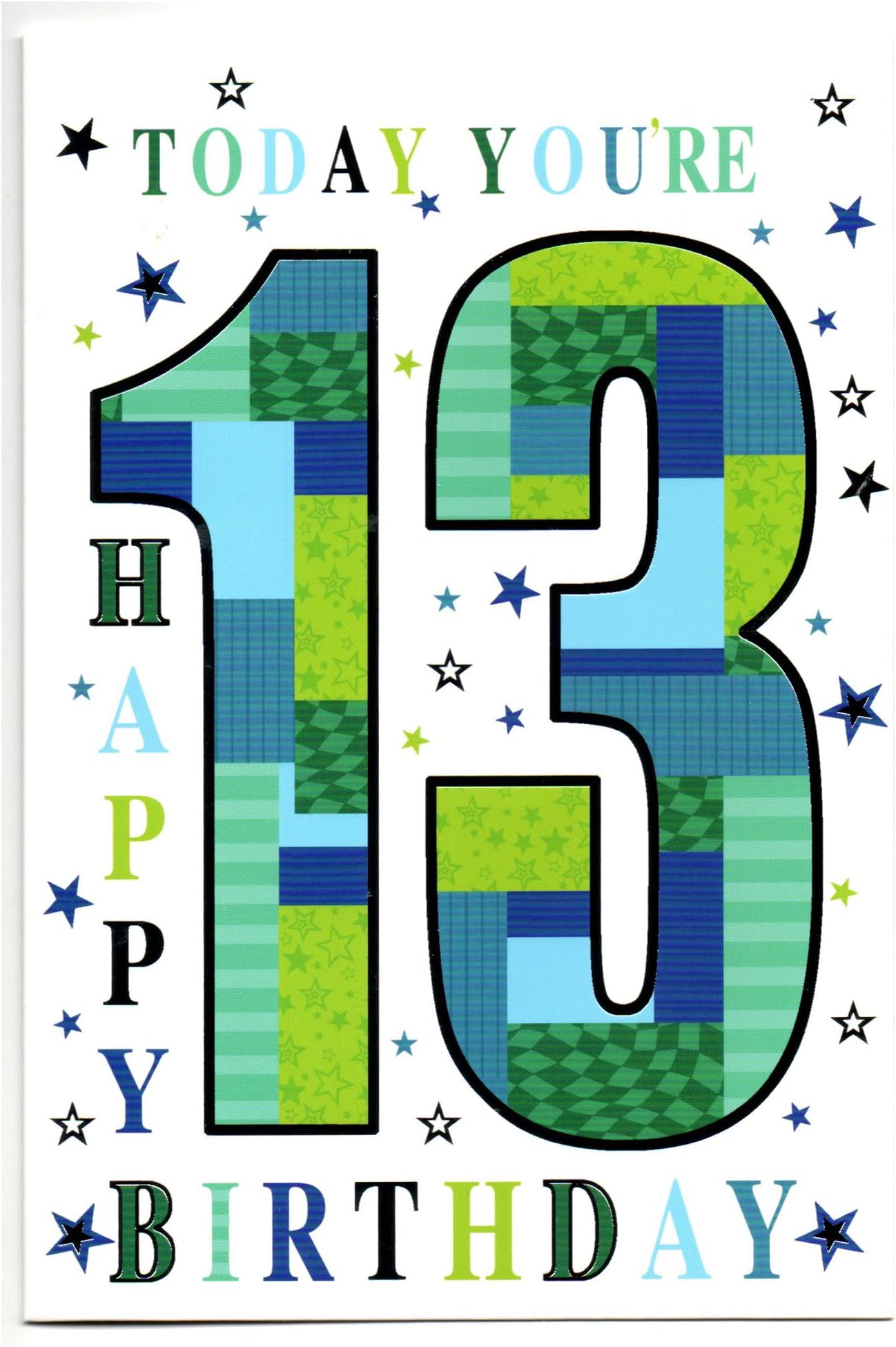 Birthday Card for Teenager 13th Birthday. Card for 13 Year Old Boy ...