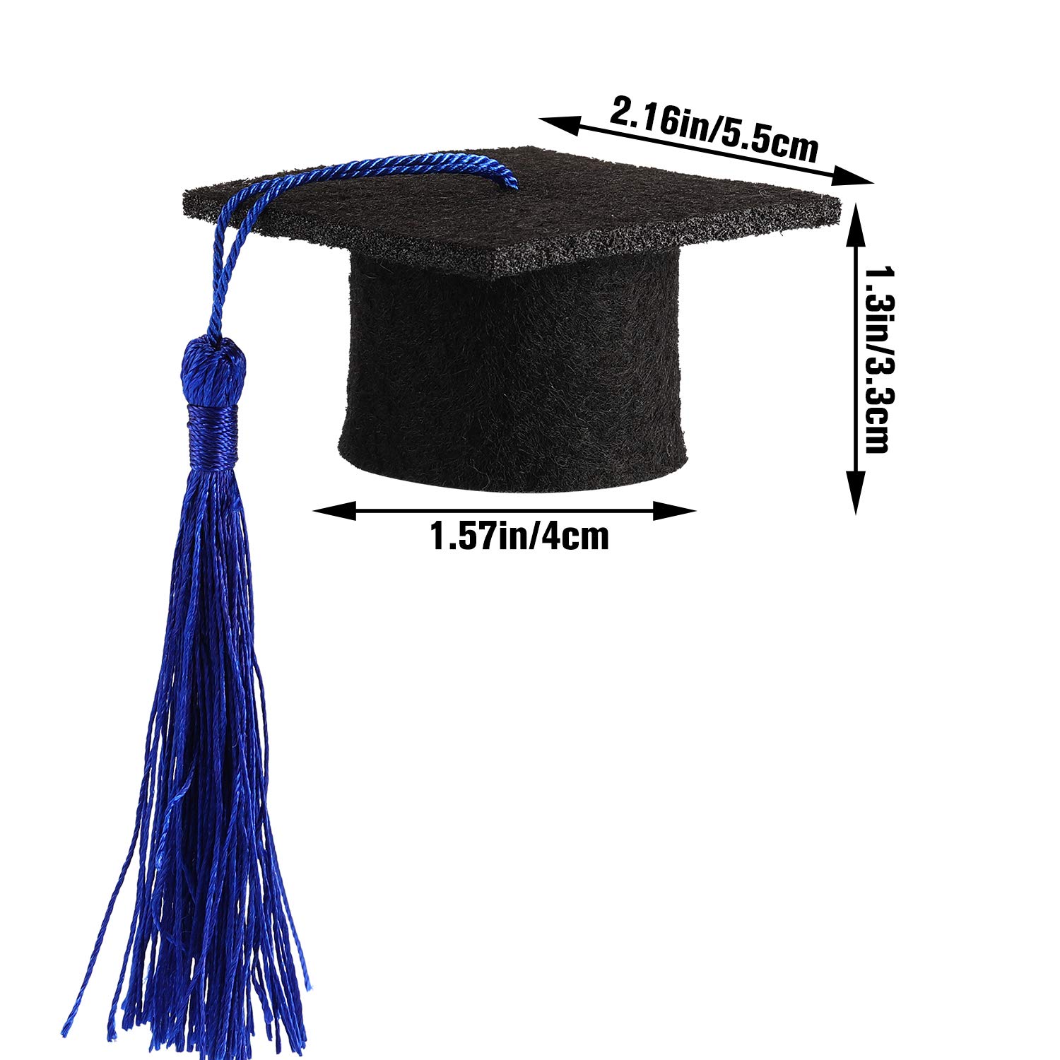 Buy Hicarer 12 Pack Mini Graduation Caps Graduation Cap Bottle Toppers ...