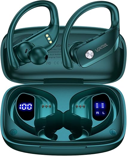 bmanl Wireless Earbuds Bluetooth Headphones 48hrs Play Back Sport ...