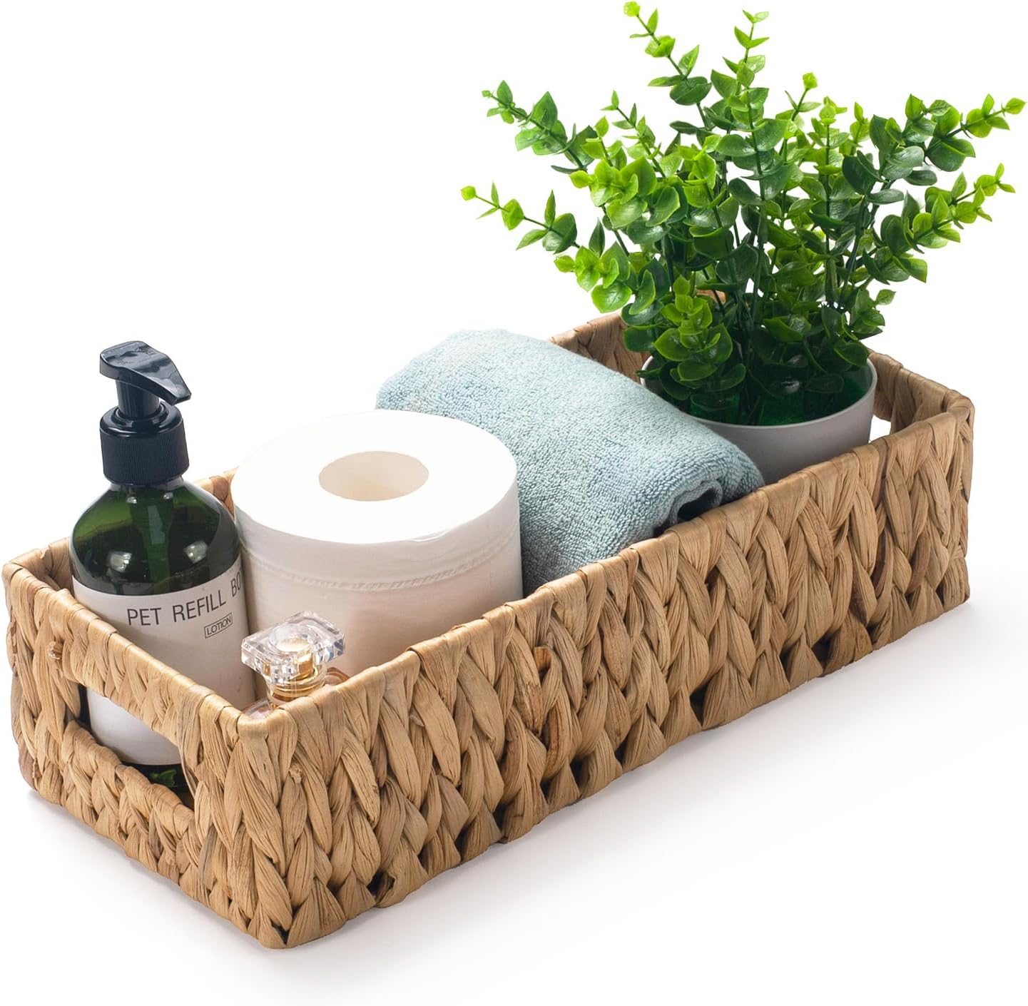 Amazon.com: Wicker Toilet Tank Basket, Toilet Paper Basket for Back of ...
