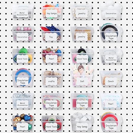 Amazon.com: Pegboard Bins Plastic Bins Kit Pegboard Accessories ...