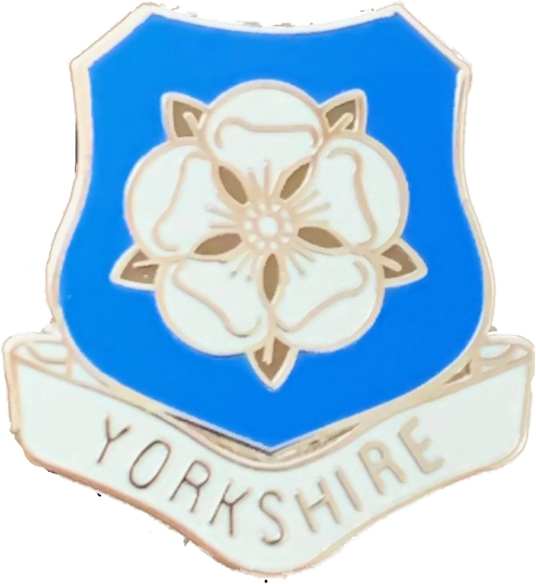 Yorkshire Rose - White rose of York - Quality enamel lapel pin badge ...