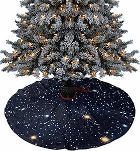 Amazon.com: Lsrtoss Christmas Tree Skirt 36 Inch, Blue Starry Sky Xmas ...