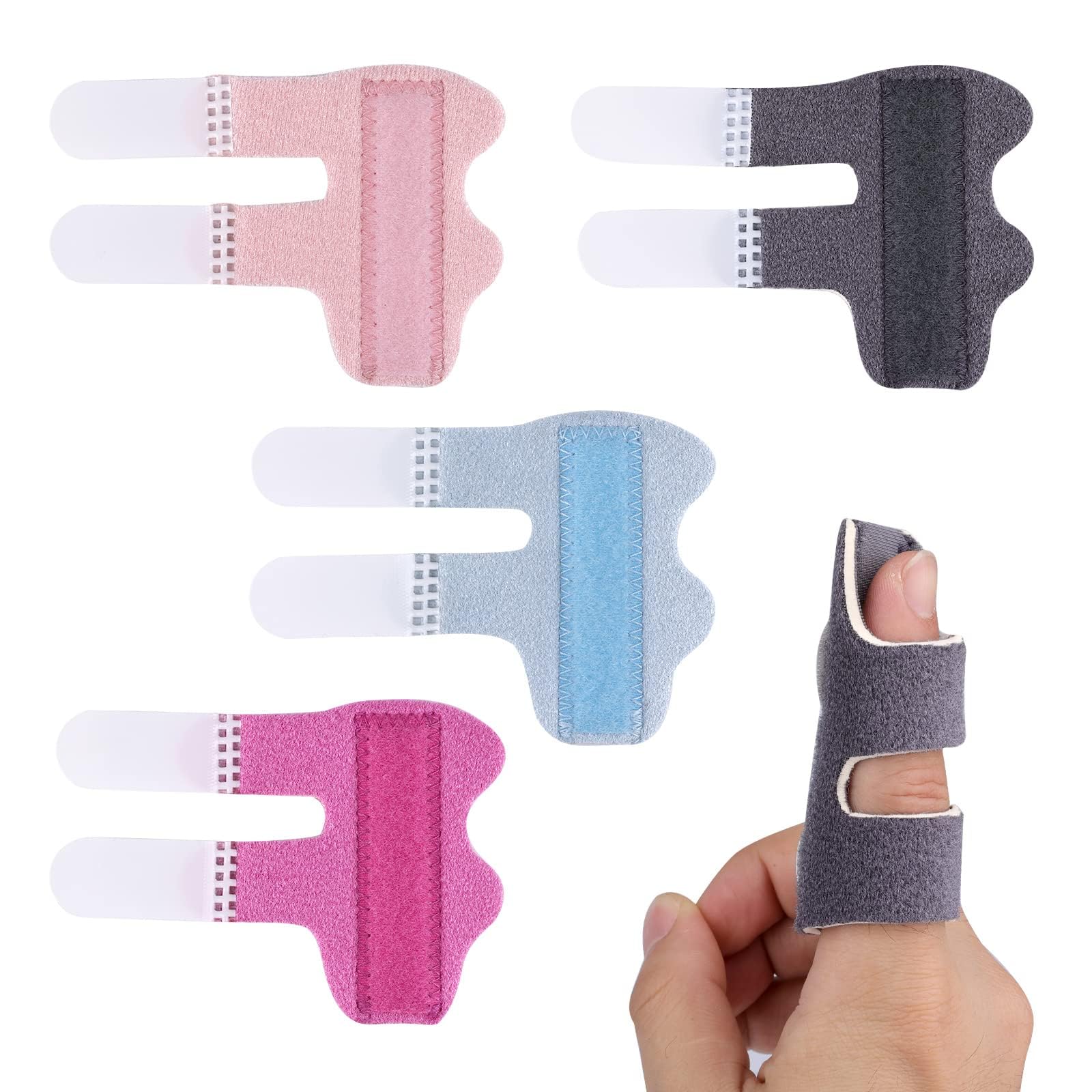 ZANZER 4pcs Finger Splints, Finger Straightening Brace for Arthritis ...
