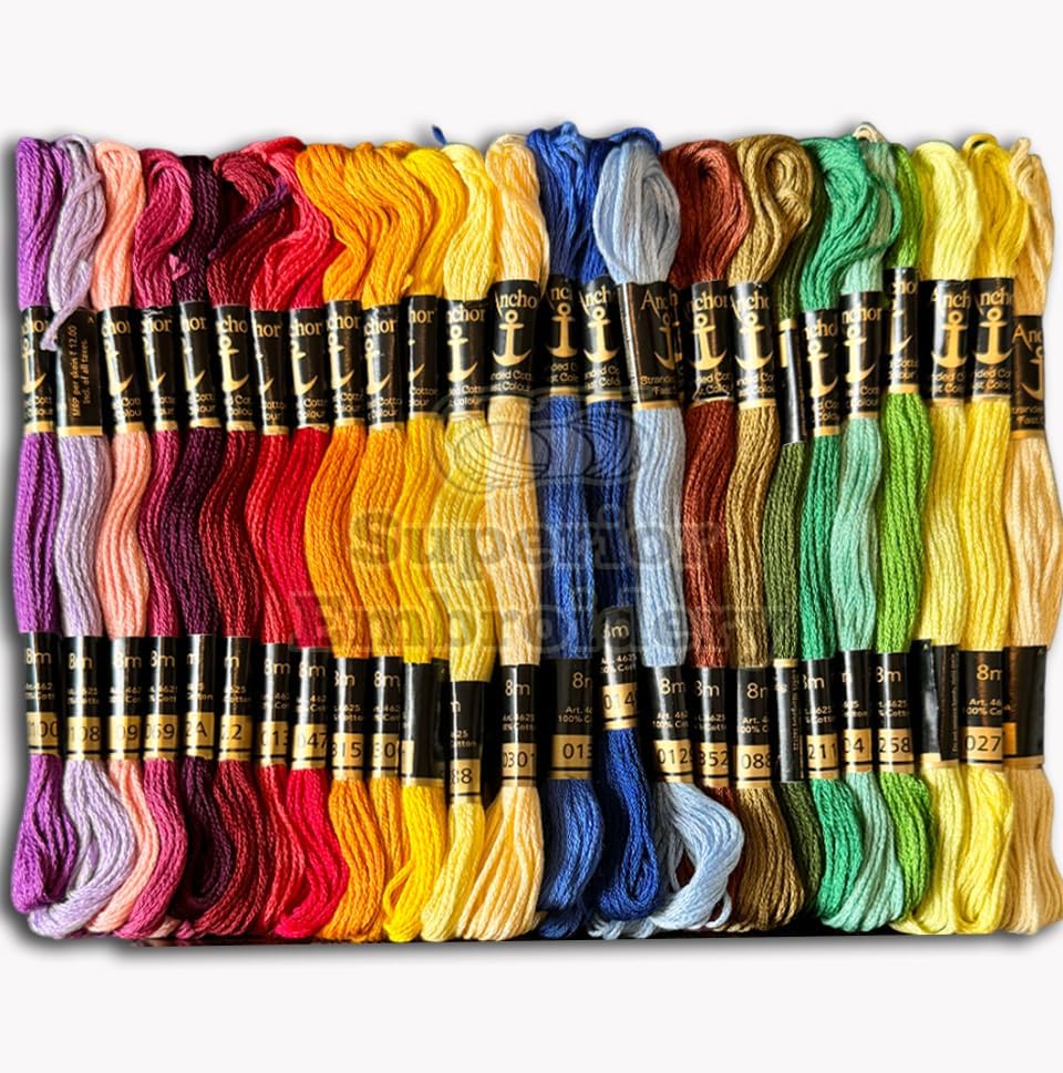 New Anchor Cotton Threads Beautiful Embroidery Cross Stitch 8m Each ...