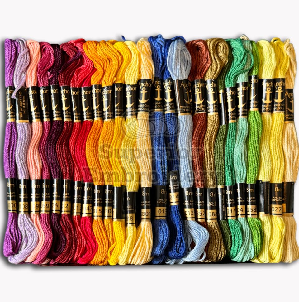 New Anchor Cotton Threads Beautiful Embroidery Cross Stitch 8m Each ...