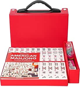 Amazon.com: GUSTARIA American Mahjong Set, Mahjong Game Set with 166 Premium White Tiles (1.2 ...