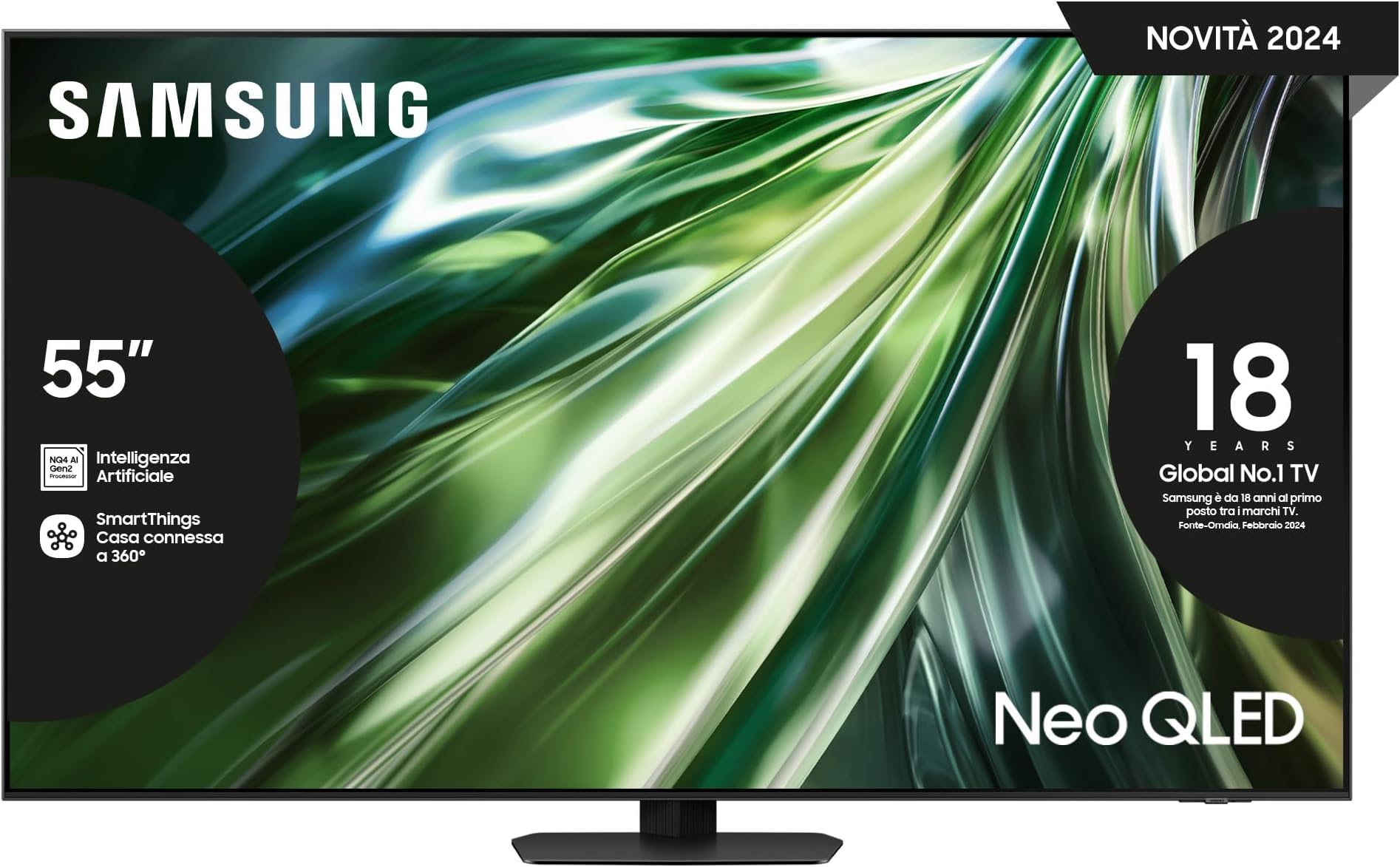 Samsung TV QE50QN90DATXZT Neo QLED 4K, Smart TV 50" Processore NQ4 AI ...