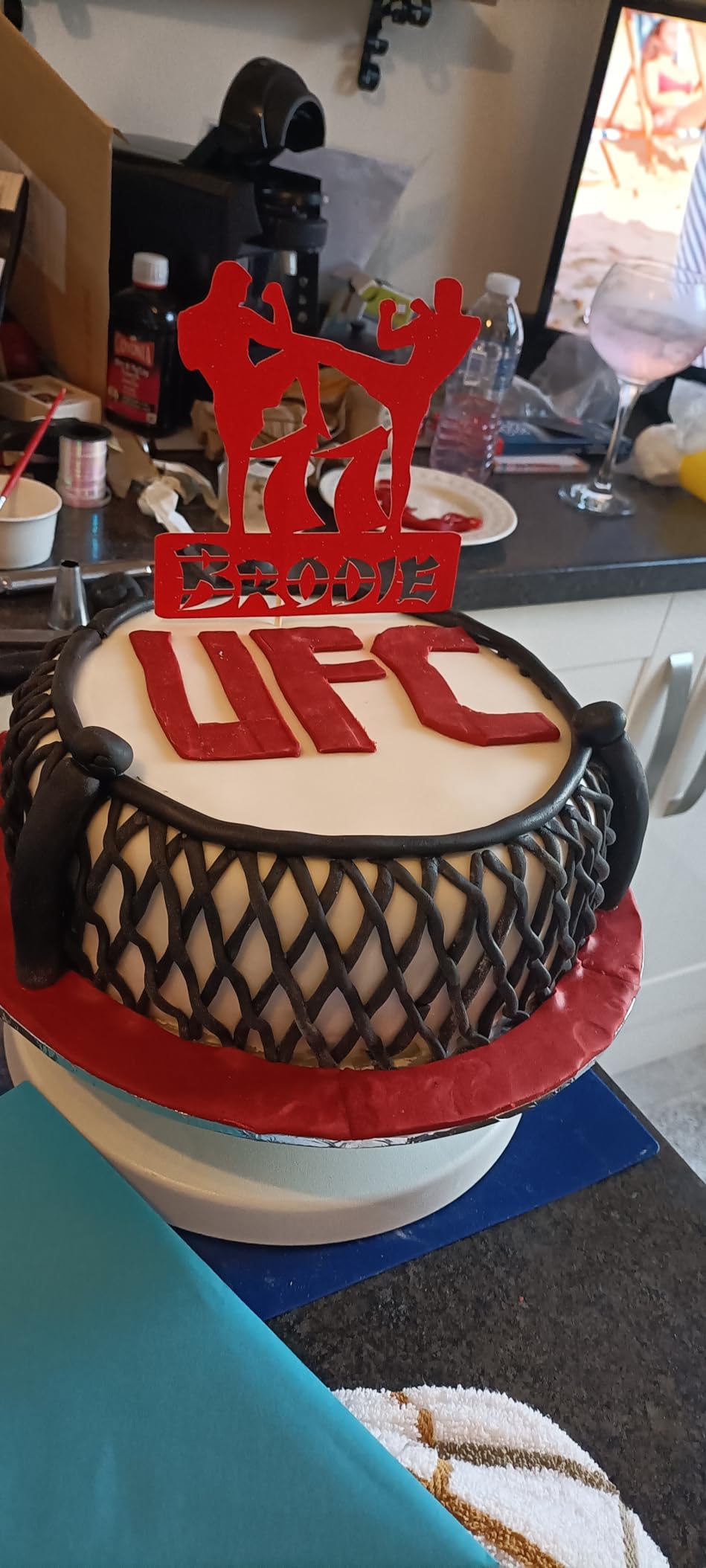 Personalised Martial Arts Kickboxing Cake topper, Birthday, Celebration ...