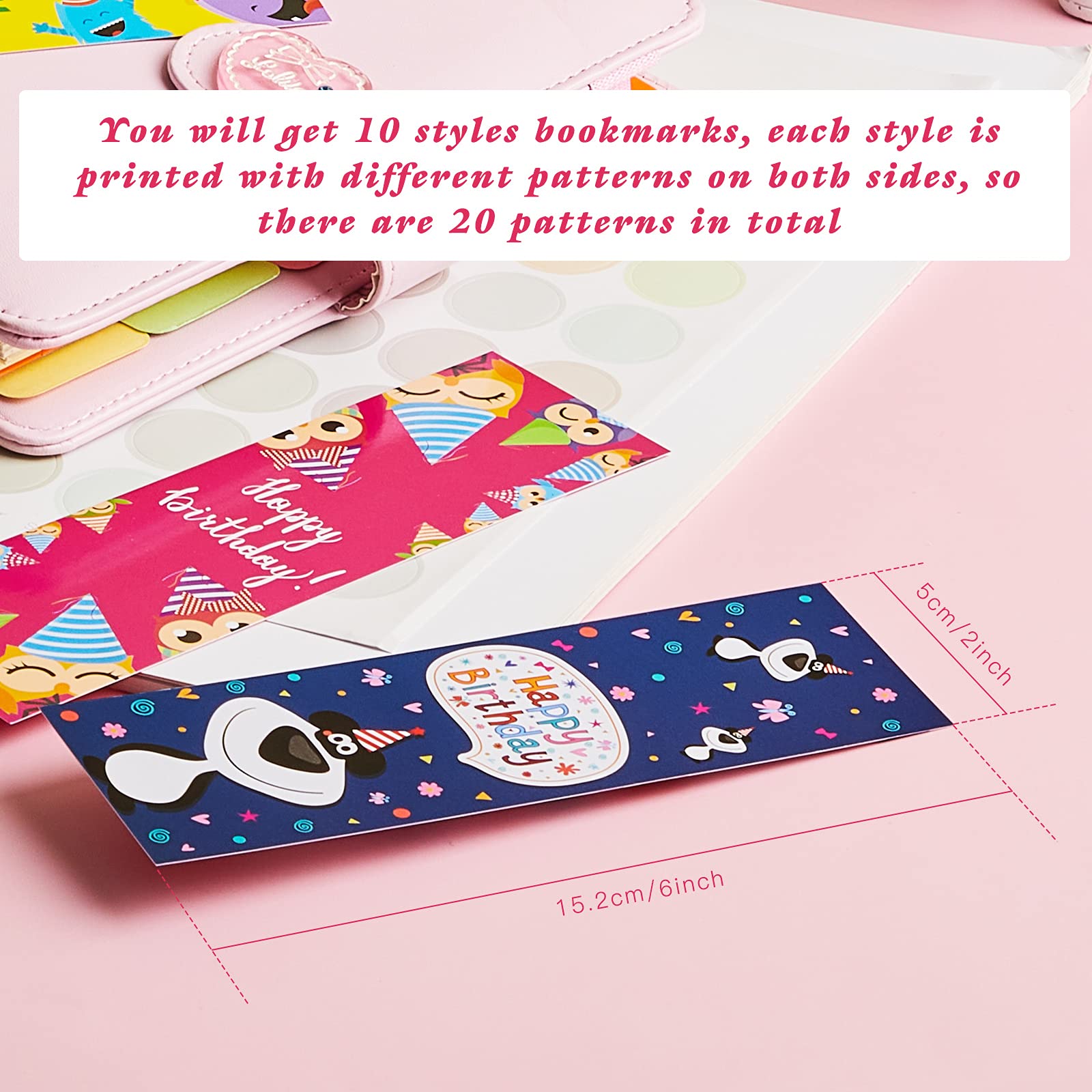 Snapklik.com : 150 Pieces Happy Birthday Bookmarks Laminated ...