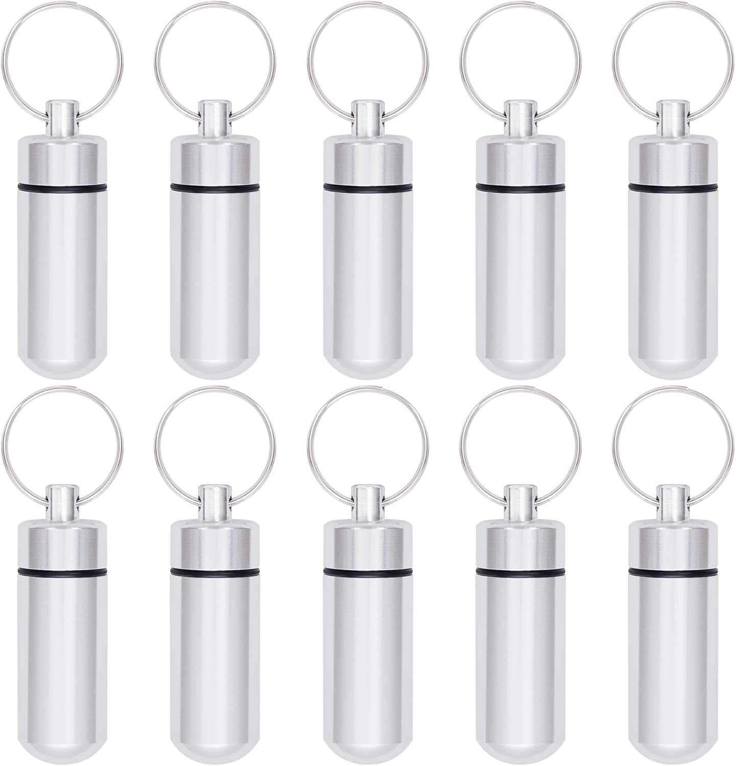 Amazon.com: 10 Pcs Portable Pill Case, Bantoye Waterproof Aluminum Pill ...
