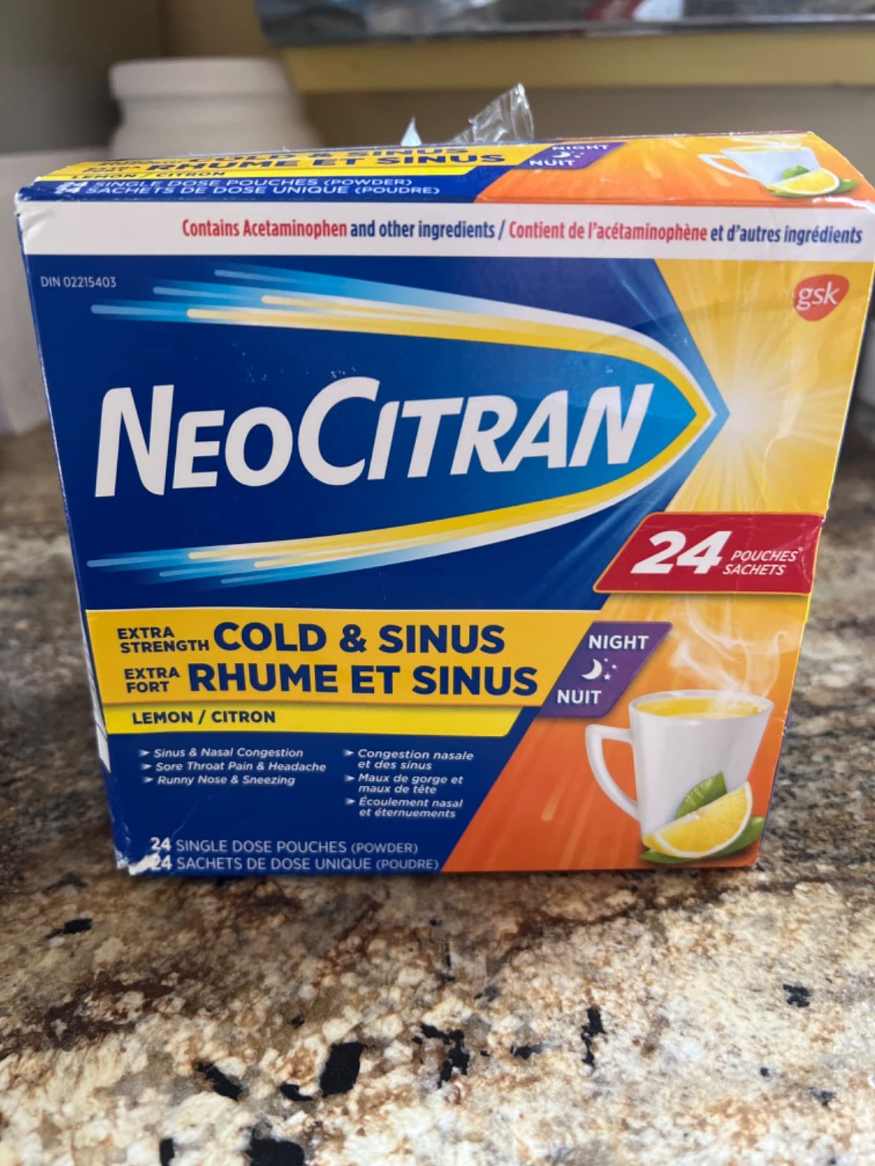 Amazon.com: NEOCITRAN Extra Strength Cold & Sinus Night, 24 Single dose ...