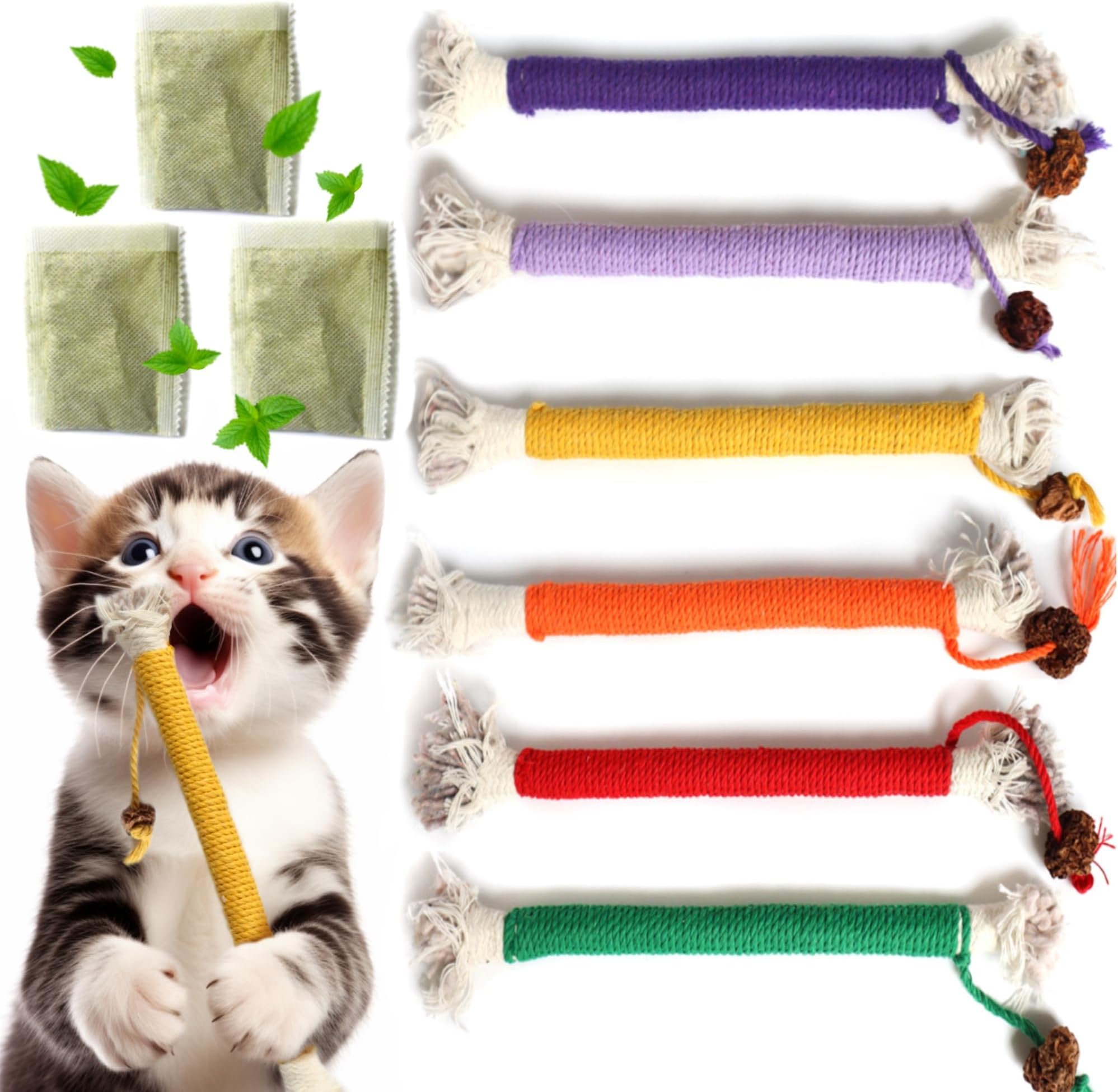 Amazon.com : MikiLim Catnip Cat Toy Joint Handmade Cat Kicker Toy ...