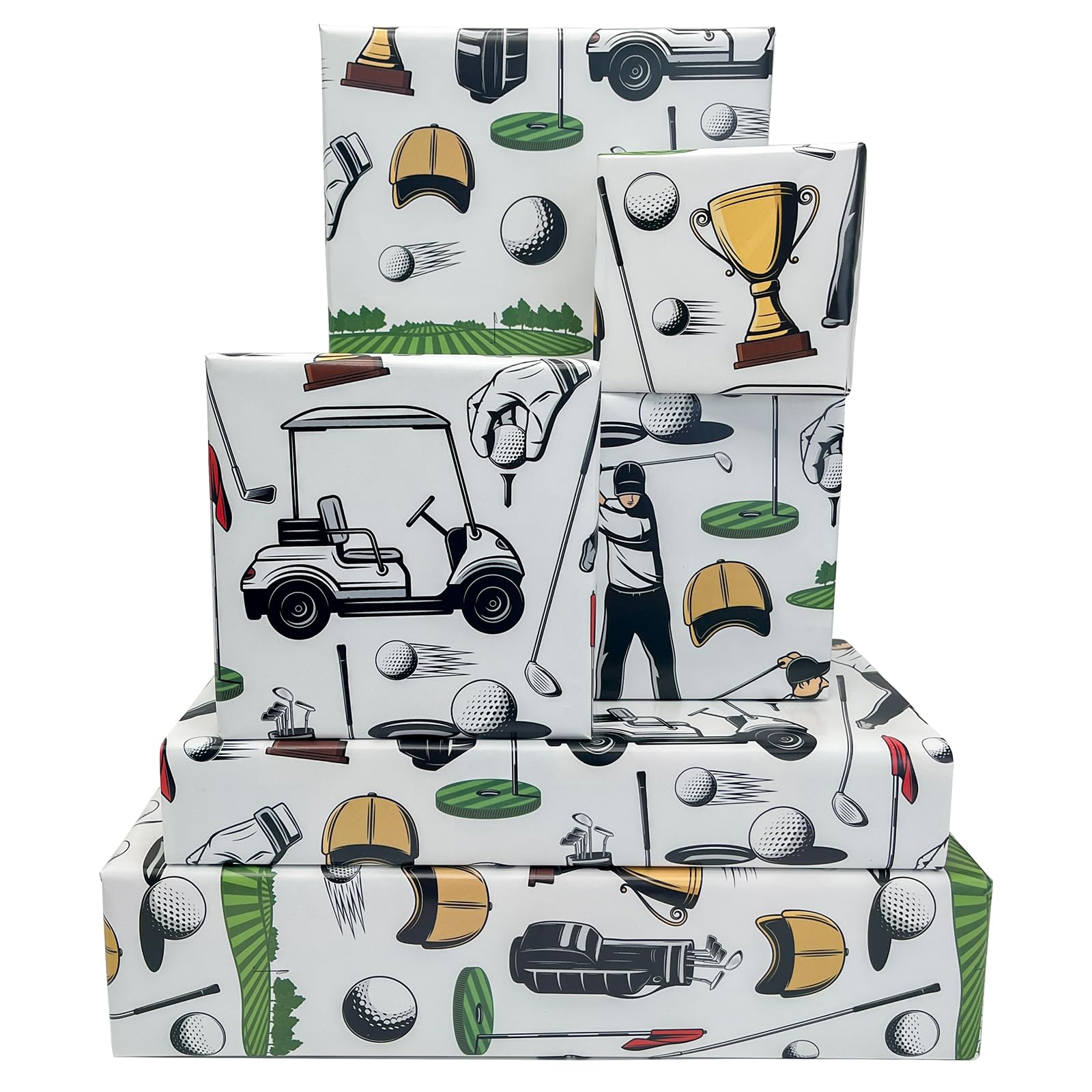Amazon.com: Dtiafu Golf Wrapping Paper - Birthday Wrapping Paper For ...