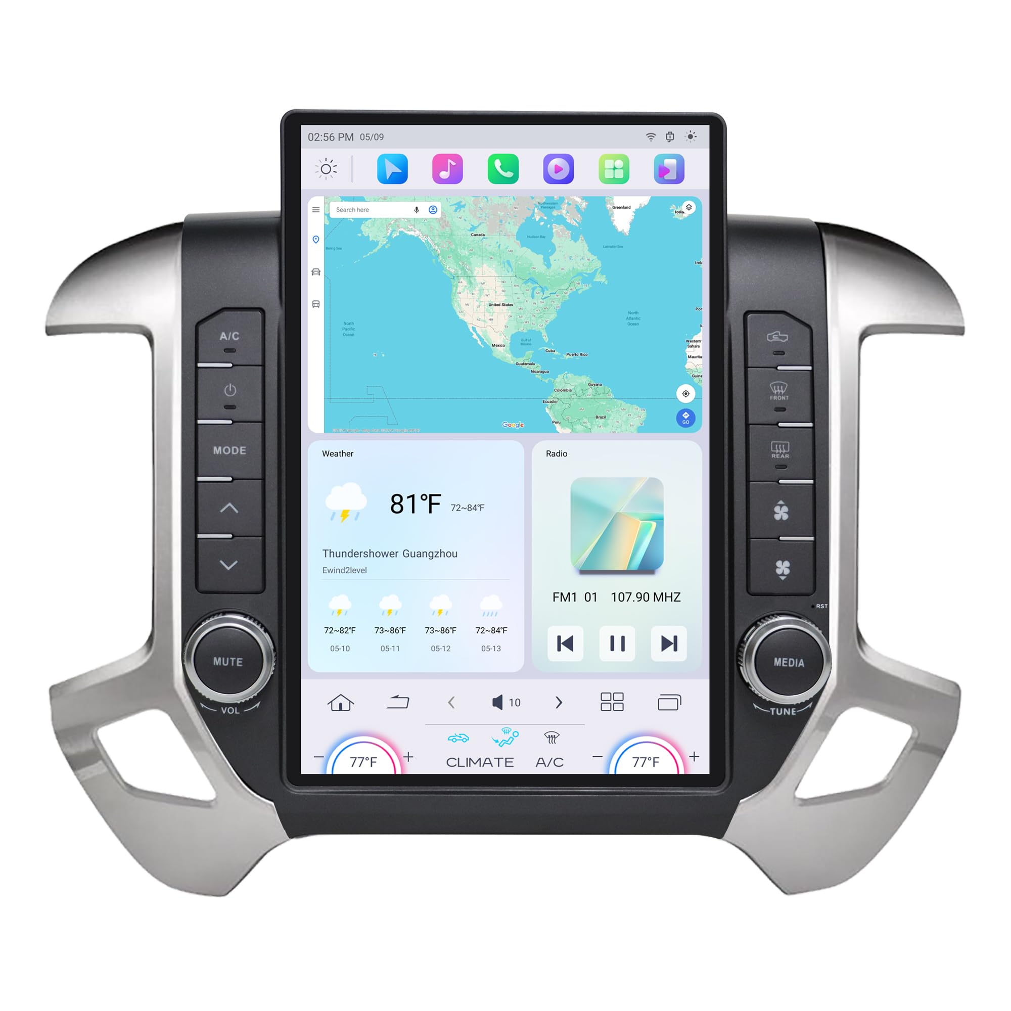 Amazon.com: Cidava 13 Inch Qualcomm Android 11 Car Radio for Chevy ...