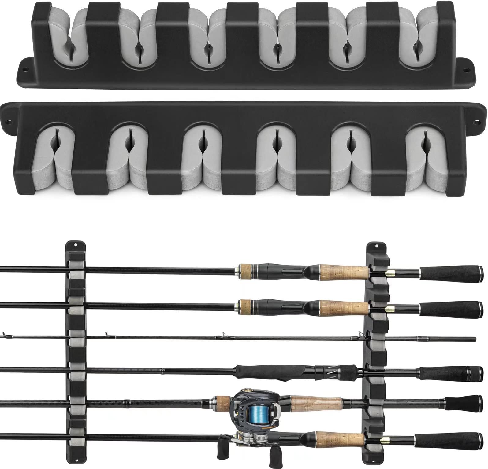 Amazon.com: Windspeed 6-Rod Rack Wall Mounted Fishing Rod Rack For Boat ...