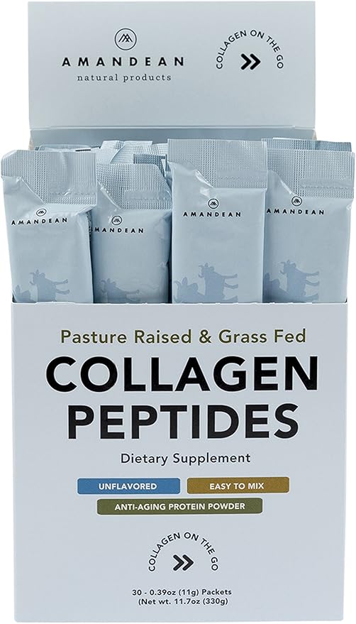 Amazon.com: Collagen Peptides Powder Packets | 30 Individual Stick ...