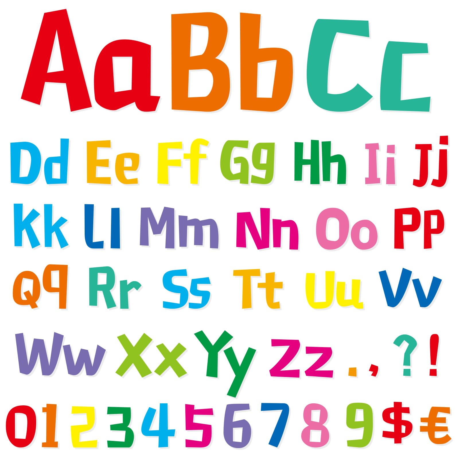 Snapklik.com : MoShining Rainbow 5 Inch Letters Combo Set 168 Pieces ...