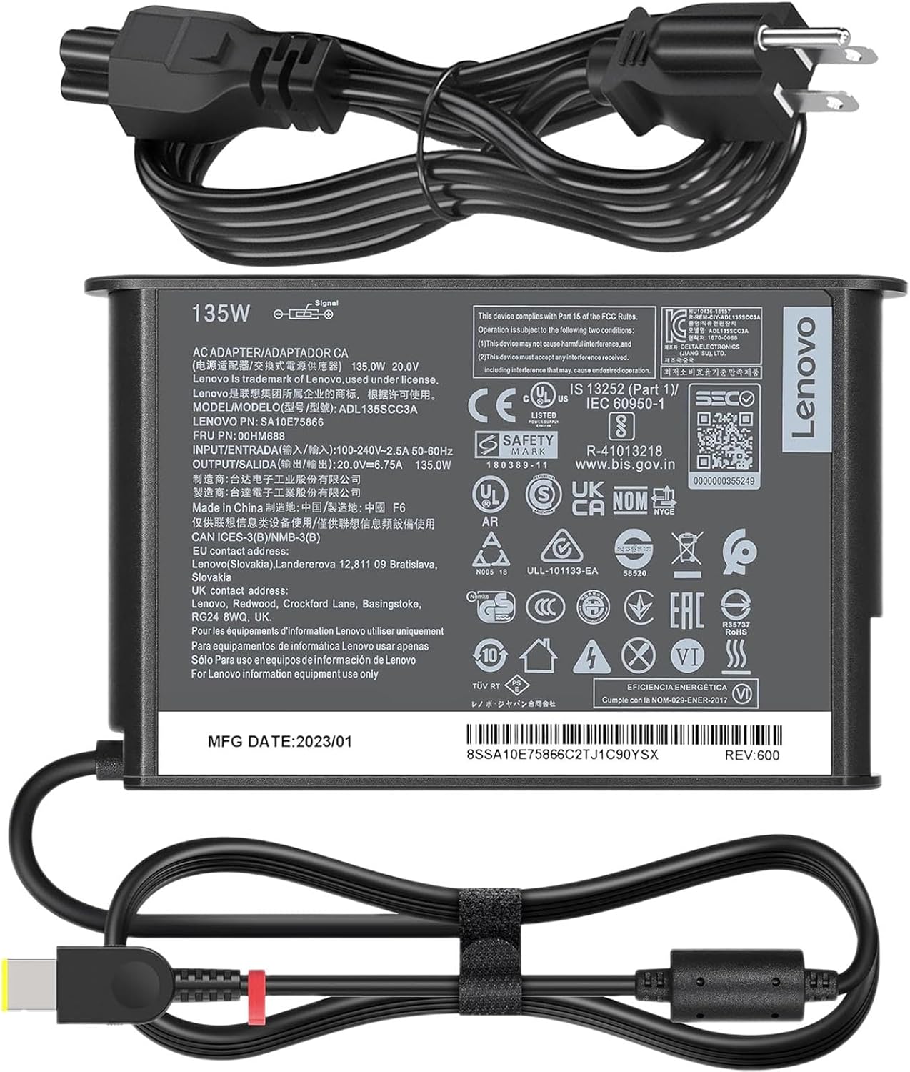 Amazon.com: 135W Charger fit for Lenovo IdeaPad Gaming 3-15 IdeaPad Y40-70 Y40-80 Y50-70 Y50-80 ...